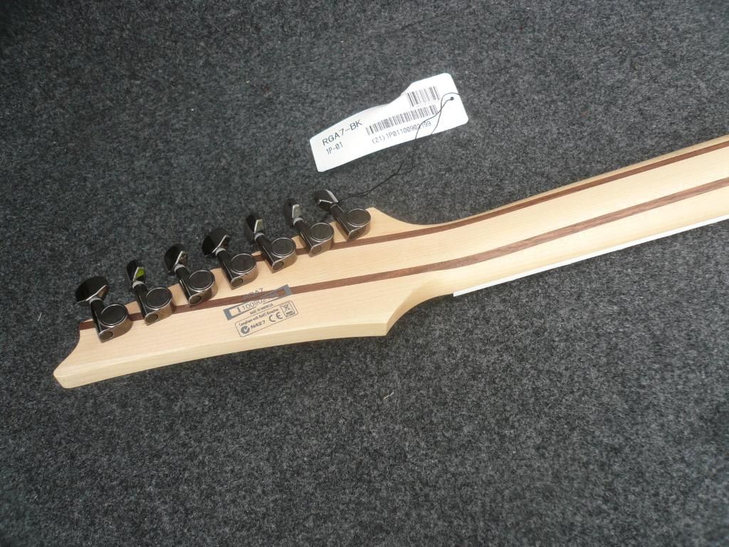 IBANEZ RGA7-BK 7 STRING ELECTRIC GUITAR with ARCH TOP mahogany body ...