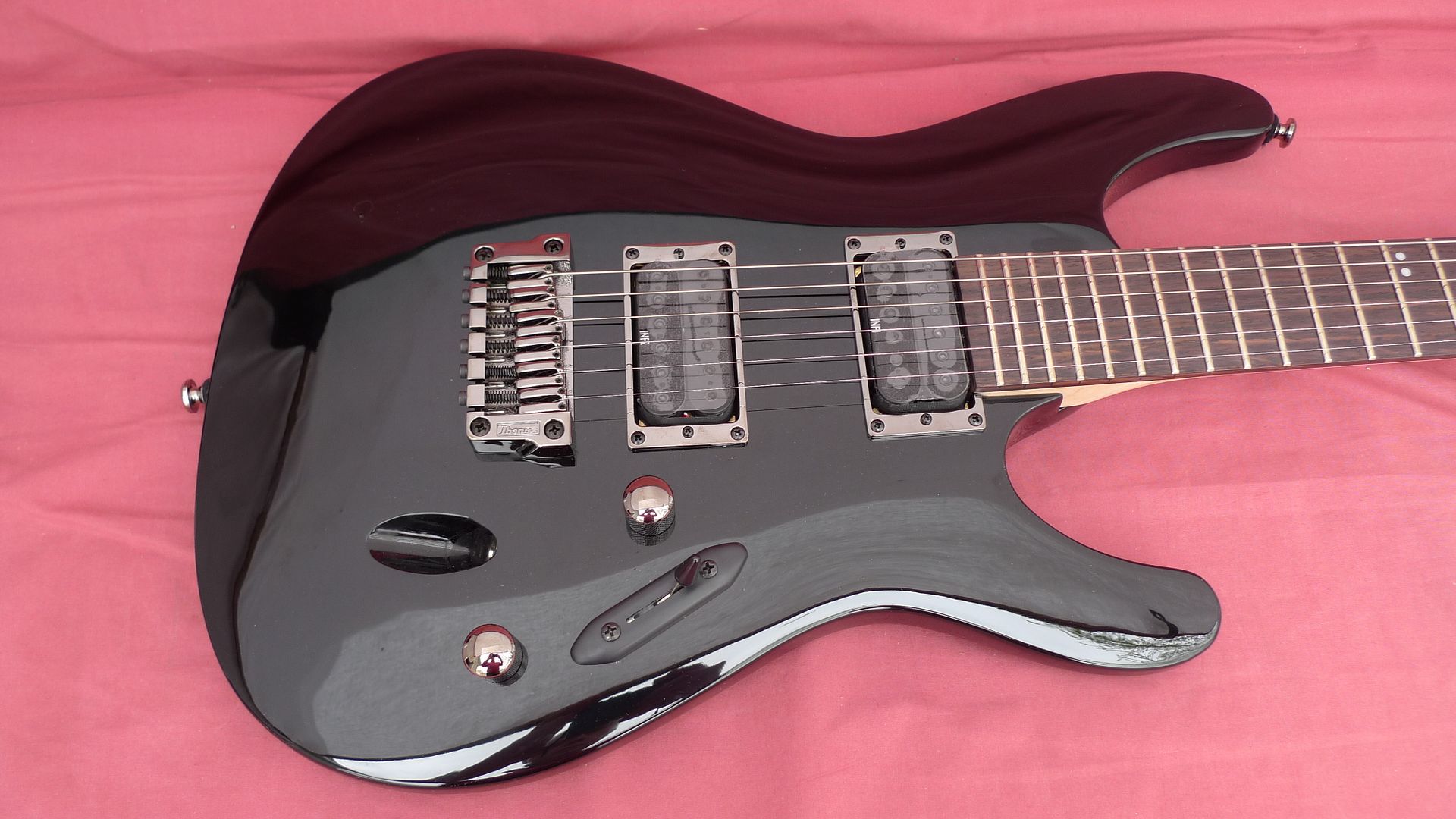 IBANEZ S421-BK S Series ELECTRIC GUITAR slim line GLOSS BLACK HARDTAIL ...